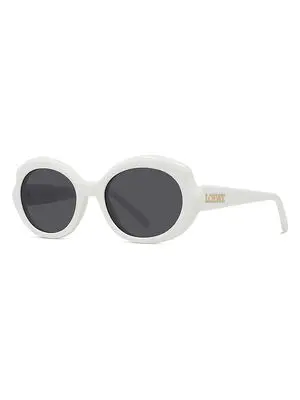 Loewe Slim 54MM Geometric Sunglasses Grey Ivory