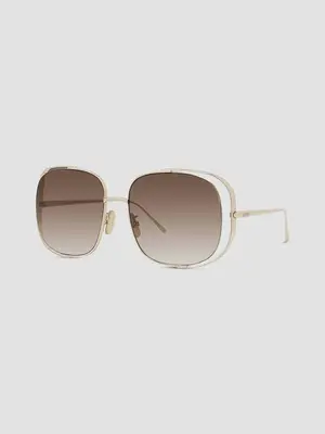 Loewe Signature 57mm Rectangular Sunglasses