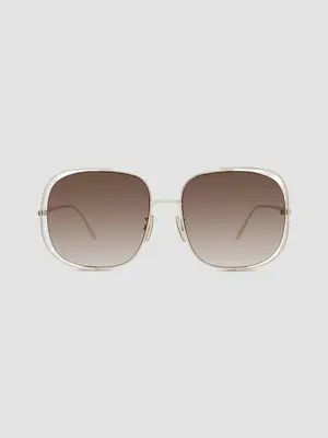Loewe Signature 57mm Rectangular Sunglasses