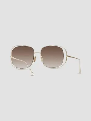 Loewe Signature 57mm Rectangular Sunglasses