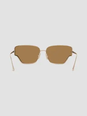 Loewe Signature 70mm Wrap Sunglasses - Brown Gold