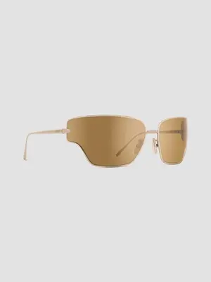 Loewe Signature 70mm Wrap Sunglasses - Brown Gold