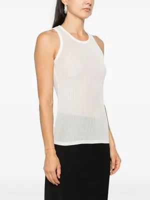 MAISON MARGIELA Silk Tank Top - White
