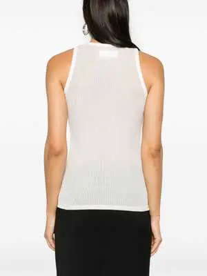 MAISON MARGIELA Silk Tank Top - White