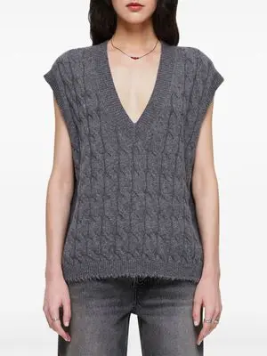 RE/DONE Cable-knit Cashmere Vest