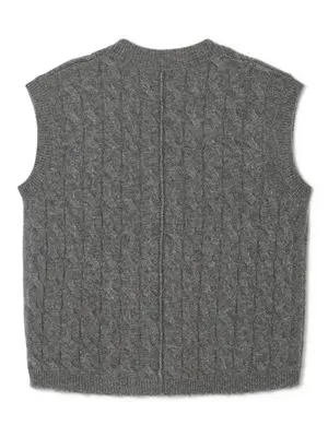 RE/DONE Cable-knit Cashmere Vest
