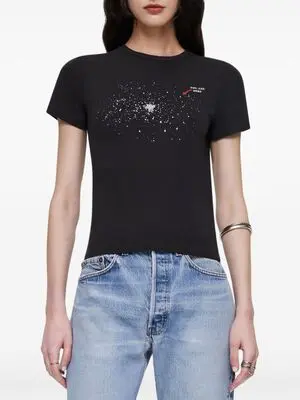 RE/DONE Rhinestone Embellished Cotton T-shirt