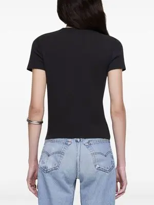 RE/DONE Rhinestone Embellished Cotton T-shirt