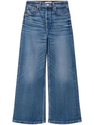 RE/DONE High-rise Wide-leg Jeans