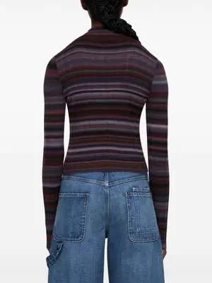 RE/DONE Ribbed Polo Cardigan - Red