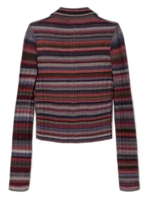 RE/DONE Ribbed Polo Cardigan - Red