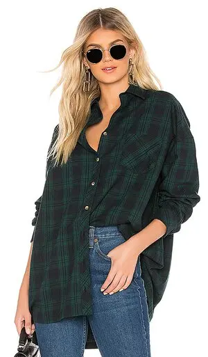 Superdown Audriana Oversized Flannel Top