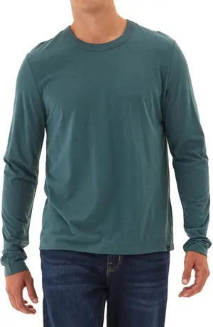 THREADS 4 THOUGHT Tucker Long Sleeve T-shirt Peacock