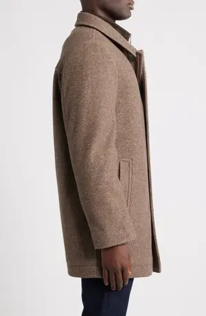 Hart Schaffner Marx Macbeth Wool-blend Coat - Chestnut Pindot