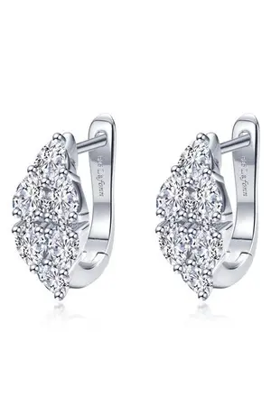 Lafonn Lab-grown Diamond Cluster Huggie Hoop Earrings - Silver
