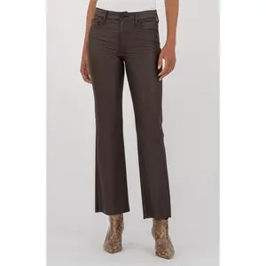 Kut From The Kloth Kelsey Crop Kick Flare Jeans - Chocolate
