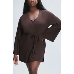 SAVAGE X FENTY Sleek Stitch Robe Double Espresso Brown