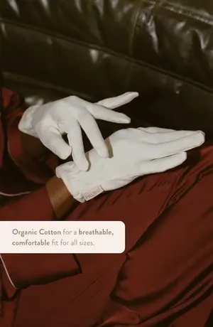 PAUME Cotton Overnight Gloves - Beige