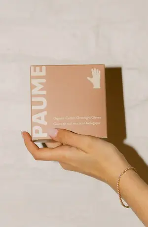 PAUME Cotton Overnight Gloves - Beige