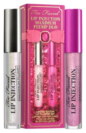 TOO FACED Lip Injection Maximum Plump Lip Gloss Duo $66 Value - Multi