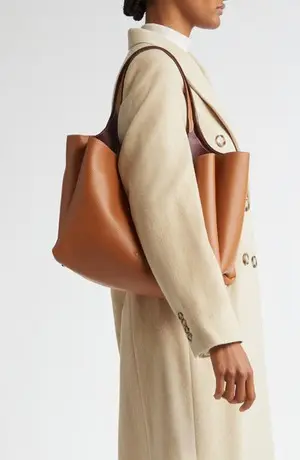 TOD'S Apa Leather Tote - Kenia/ Bordeaux