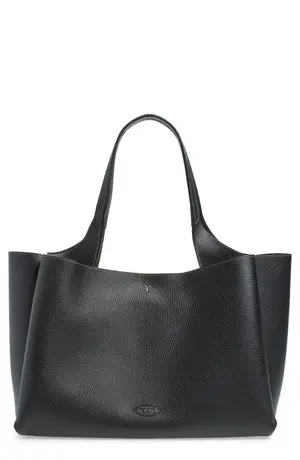 TOD'S Apa Leather Tote - Nero