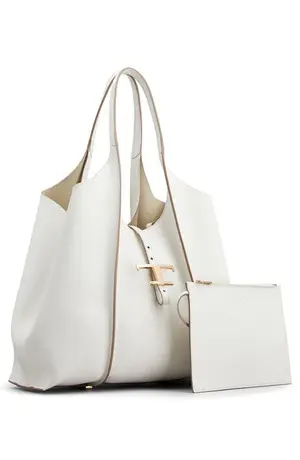 TOD'S Medium Shopping Tote - Bianco Calce