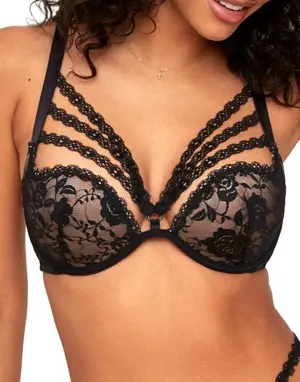 ADORE ME Marcia Push Up Plunge Bra Black