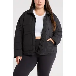 Zella Quilted Packable Jacket - Black
