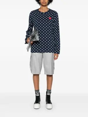 Play Comme Des Garcon Polka-dot T-shirt - Blue