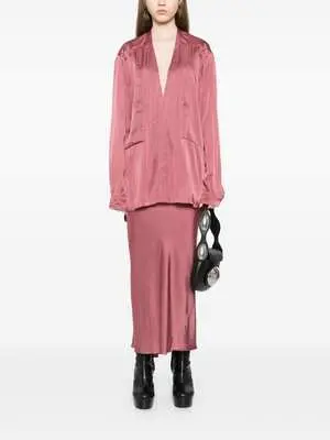 Rick Owens Calf Bias Skirt - Pink