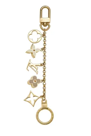 LOUIS VUITTON Fleur De Monogram Bag Charm - Beige