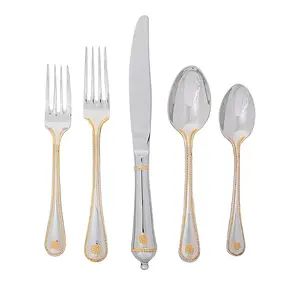 JULISKA Berry And Thread 20 Piece Flatware Set, Polished With Gold - Silver