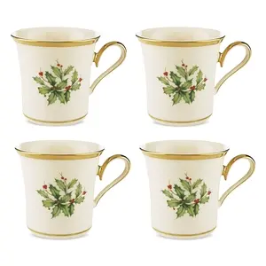 LENOX Holiday Mugs, Set Of 4 - Ivory