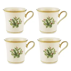 LENOX Holiday Mugs, Set Of 4