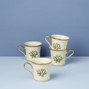 LENOX Holiday Mugs, Set Of 4