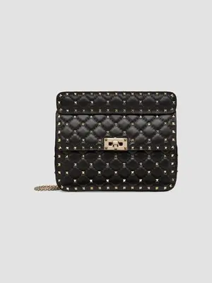 Valentino Garavani Rockstud Spike Shoulder Bag - Black