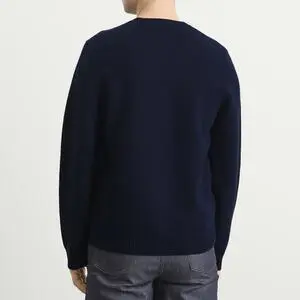 A.p.c. Edward Intarsia Knit Sweatshirt - Dark Navy