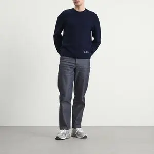 A.p.c. Edward Intarsia Knit Sweatshirt - Dark Navy