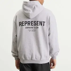 REPRESENT Owners Club Hoodie - Ash Grey/black