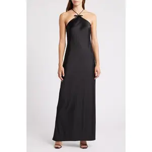 WAYF Araceli Halter Strap Slipdress