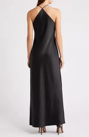 WAYF Araceli Halter Strap Slipdress