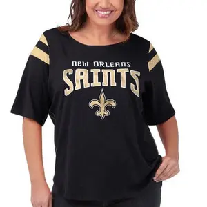 G-III 4HER BY CARL BANKS New Orleans Saints Linebacker T-shirt - Black