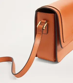 Harrods Leather Camera Bag With Gold-tone Hardware