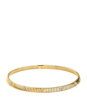 BVLGARI Yellow Tubogas Diamond Necklace - Gold
