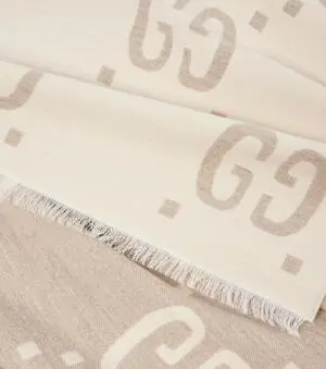 Gucci Gg Wool And Silk Scarf