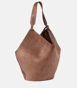 Khaite Lotus Medium Suede Tote Bag