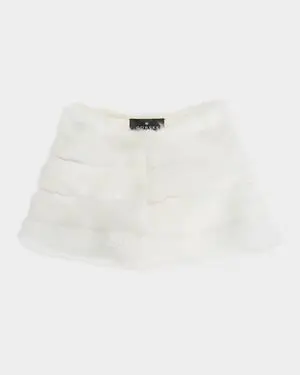 Gorski Reversible Shearling Cape - White