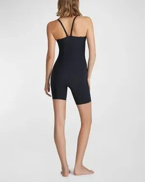 Commando Zone Smoothing Mid-thigh Bodysuit - Black