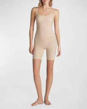 Commando Zone Smoothing Mid-thigh Bodysuit Tnu-beige
